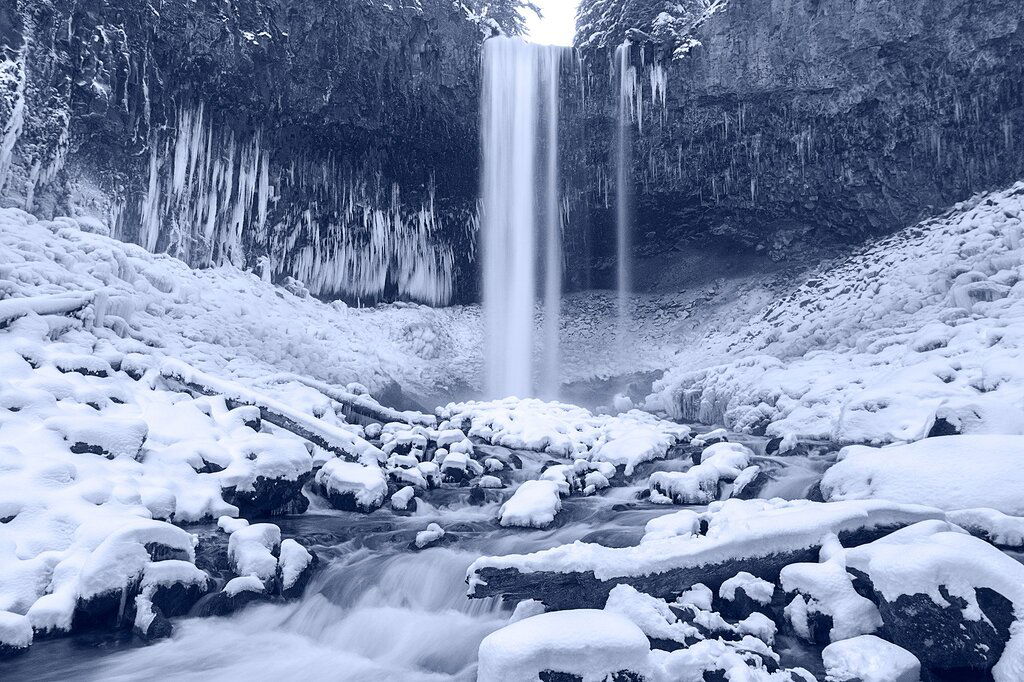 Tamanawas Falls in Winter - Weekly Challenge - Nature Photographers Network